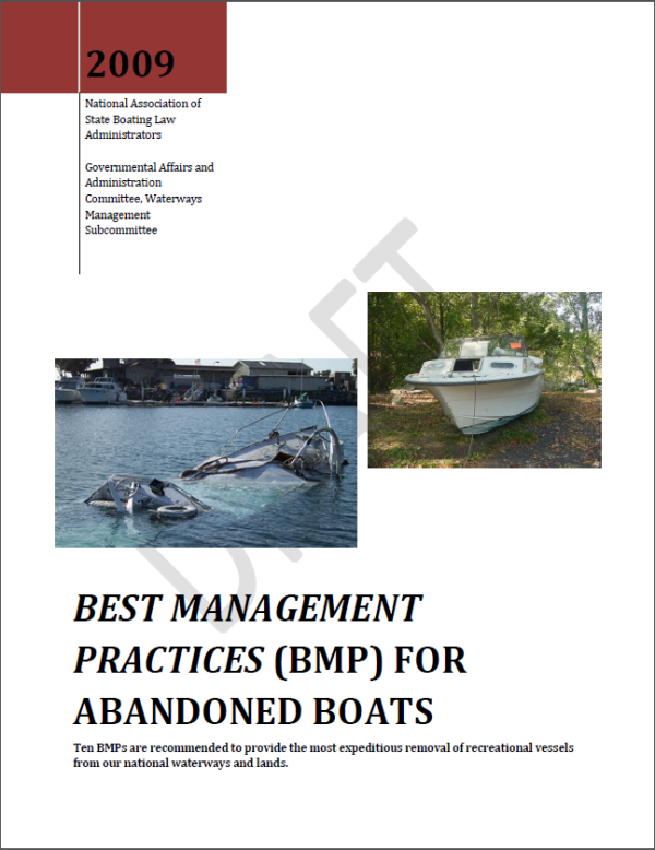 Best Management Practices for Abandoned Boats | Marine Debris Program